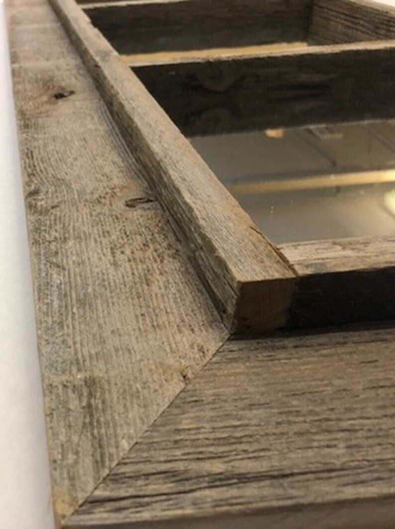 Western Rustic Mirror Window Pane Barnwood Mirror 3 Panes - Etsy