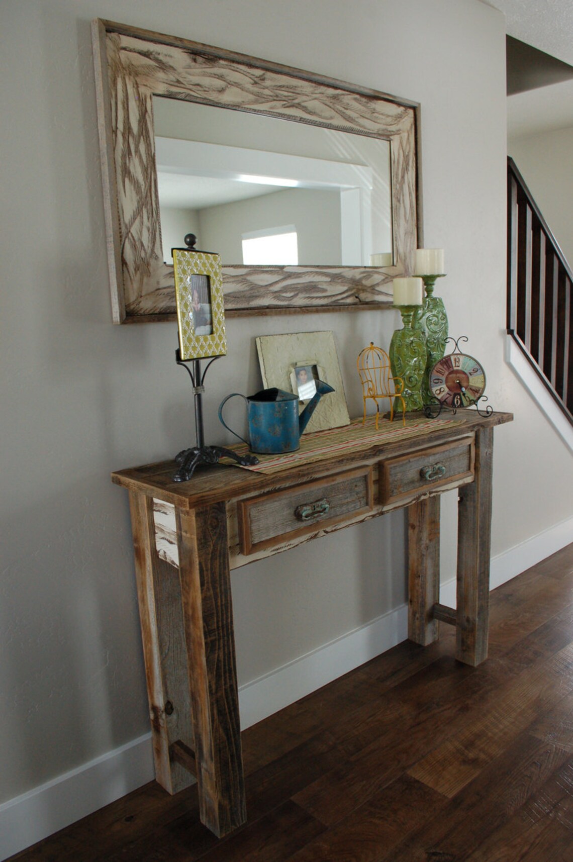 Rustic Mirror Denali Antique White Heavily Distressed Wood - Etsy