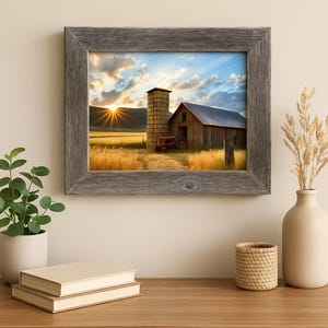 Barnwood Picture Frame - Homestead Narrow 1.5 Inch Flat Rustic ...