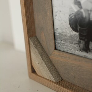 Cornerblock Frame in Driftwood - Farmhouse Picture Frame - Neutral Gray ...