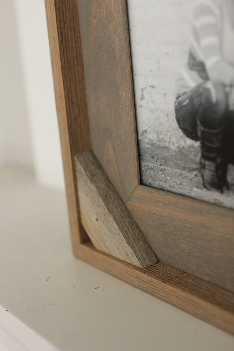 Cornerblock Frame in Driftwood Farmhouse Picture Frame - Etsy