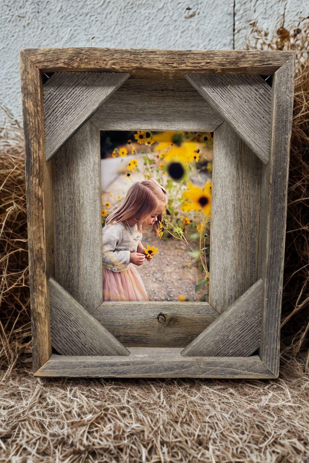 Corner Block Rustic Barnwood Picture Frame - Etsy