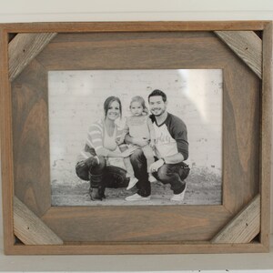 Cornerblock Frame in Driftwood - Farmhouse Picture Frame - Neutral Gray ...