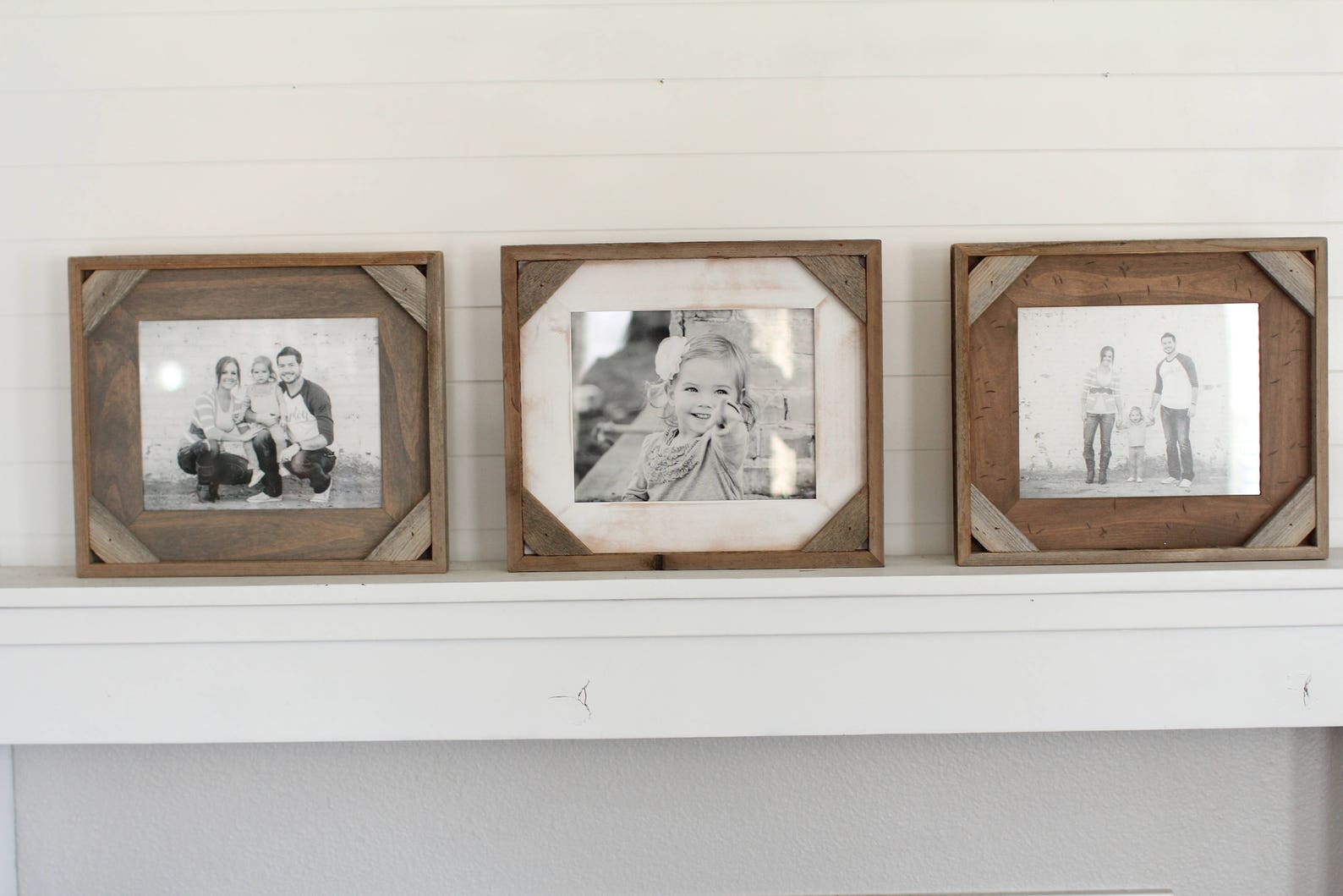 Cornerblock Frame in Rust Farmhouse Picture Frame Wood Picture Frame - Etsy