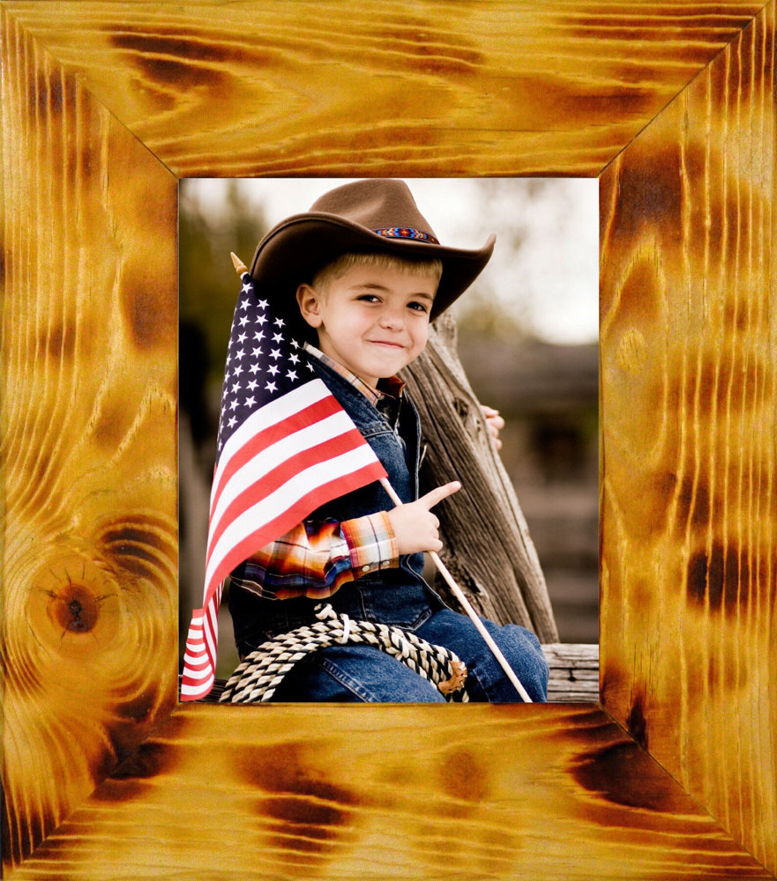 Singed Pine Picture Frame Nebo - Etsy