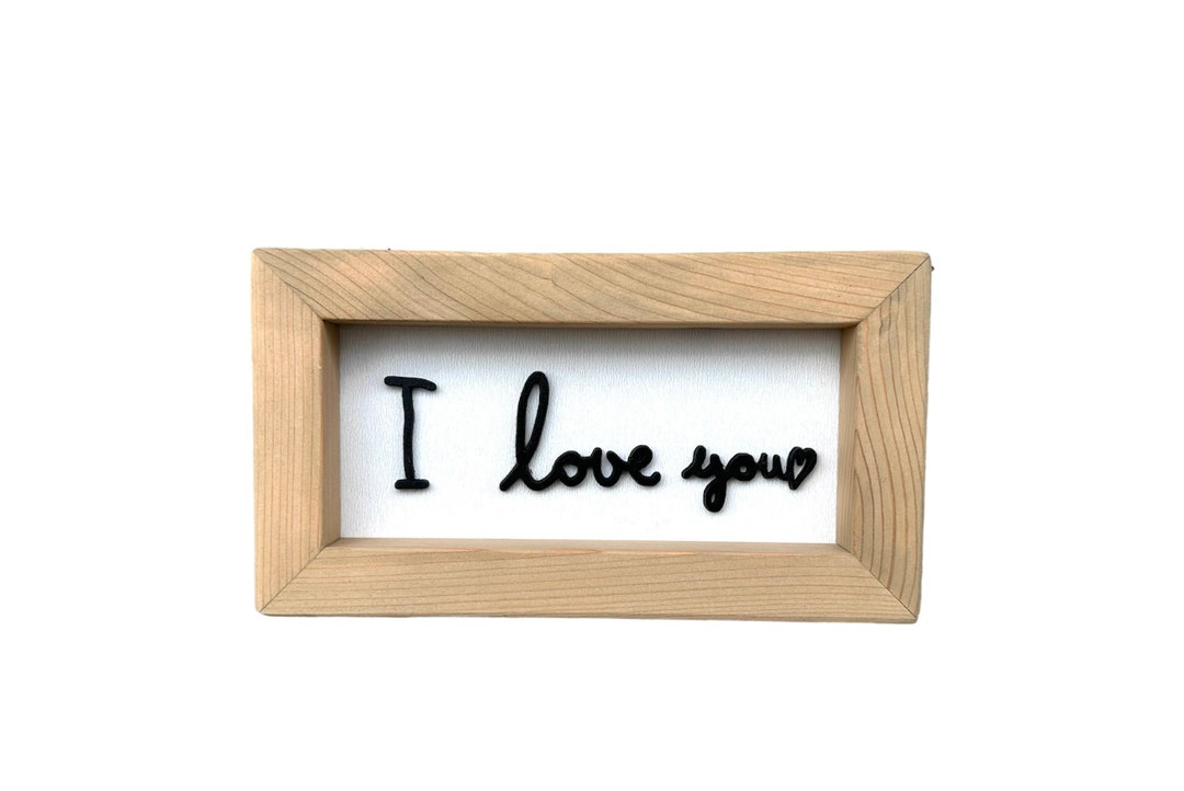 Handwritten i Love You Sign - Etsy