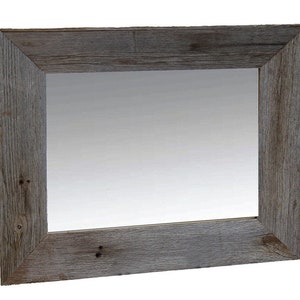 Rustic Mirror - Aspen Style With Beveled Barnwood Edge - Etsy