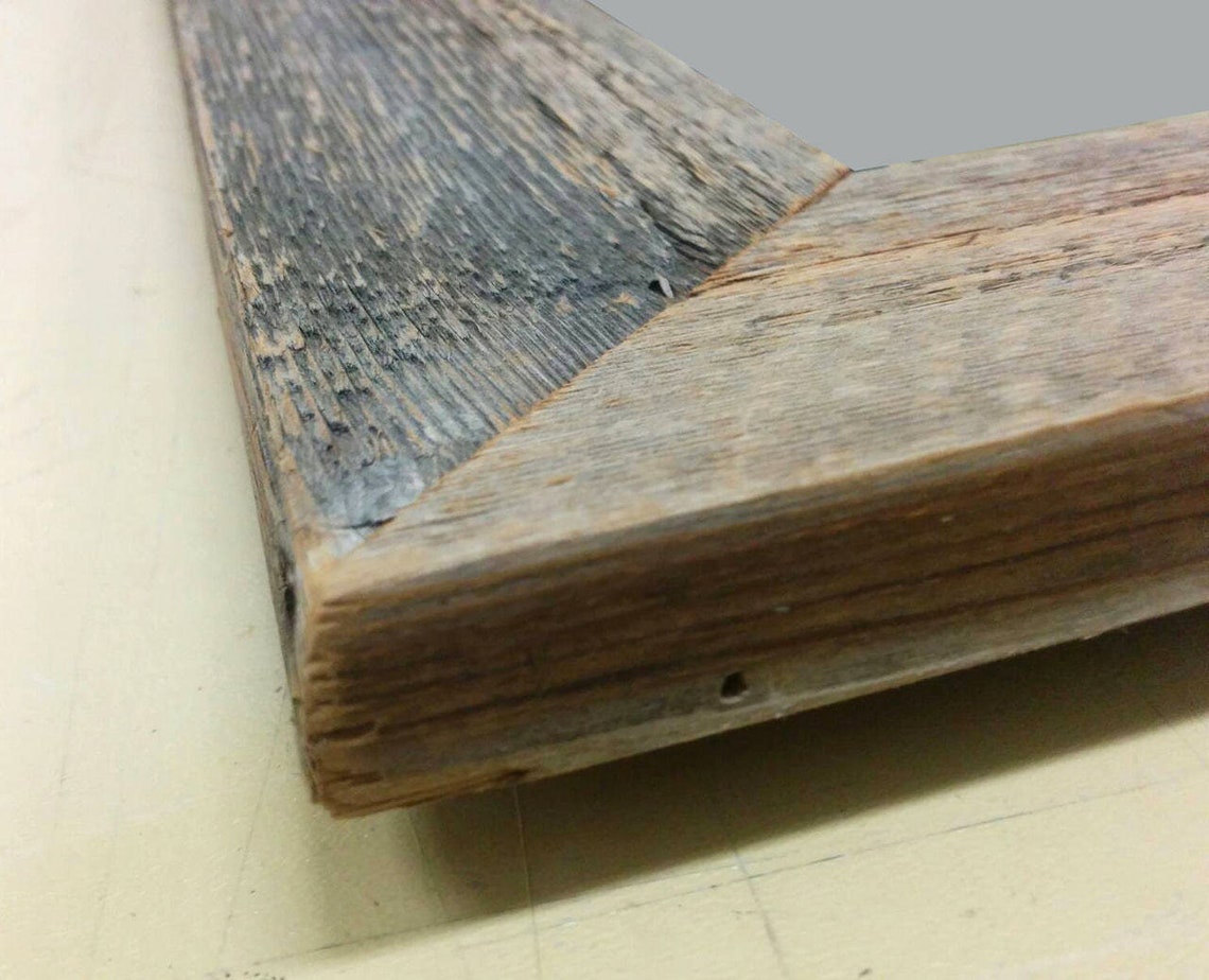 Rustic Mirror - Aspen Style With Beveled Barnwood Edge - Etsy