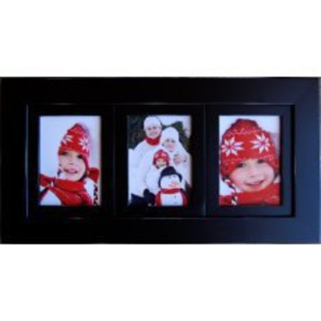 Three Opening Collage Picture Frame With Three Portrait Picture ...