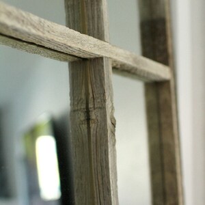 Rustic Mirror - Window Pane Barnwood Mirror - 8 Panes - Etsy