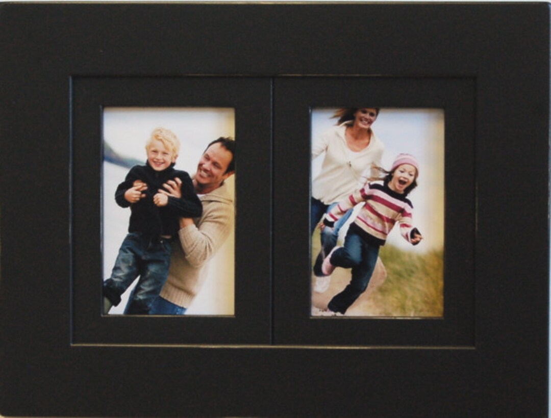 Two Opening Collage Picture Frame With Two Portrait Picture Openings - Etsy