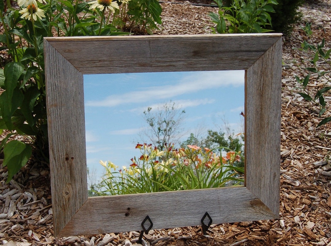 Rustic Mirror - Aspen Style With Beveled Barnwood Edge - Etsy