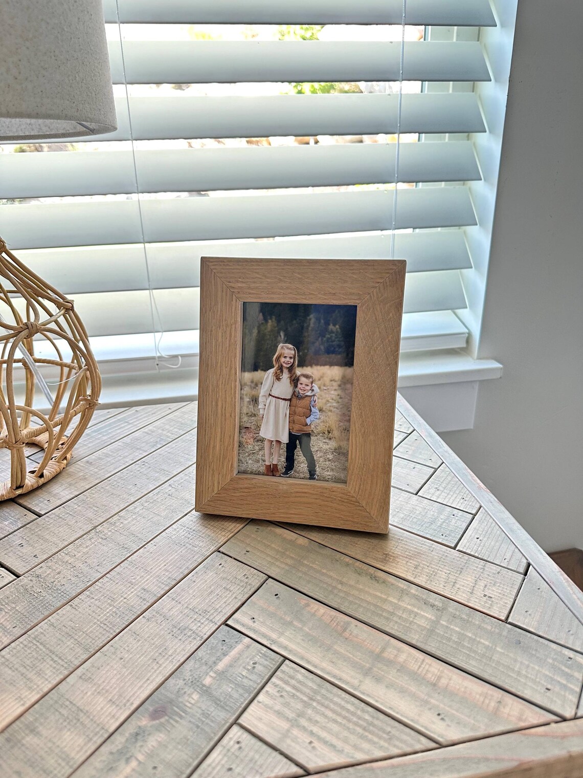 Stained White Oak Picture Frame | Beaded or Plane Design, Made in USA ...