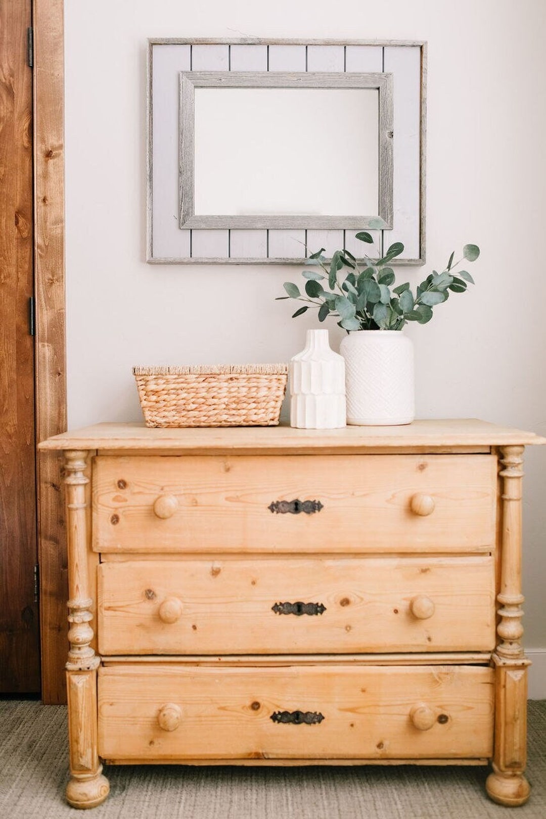 Gray Shiplap Modern Farmhouse Wall Mirror - Etsy