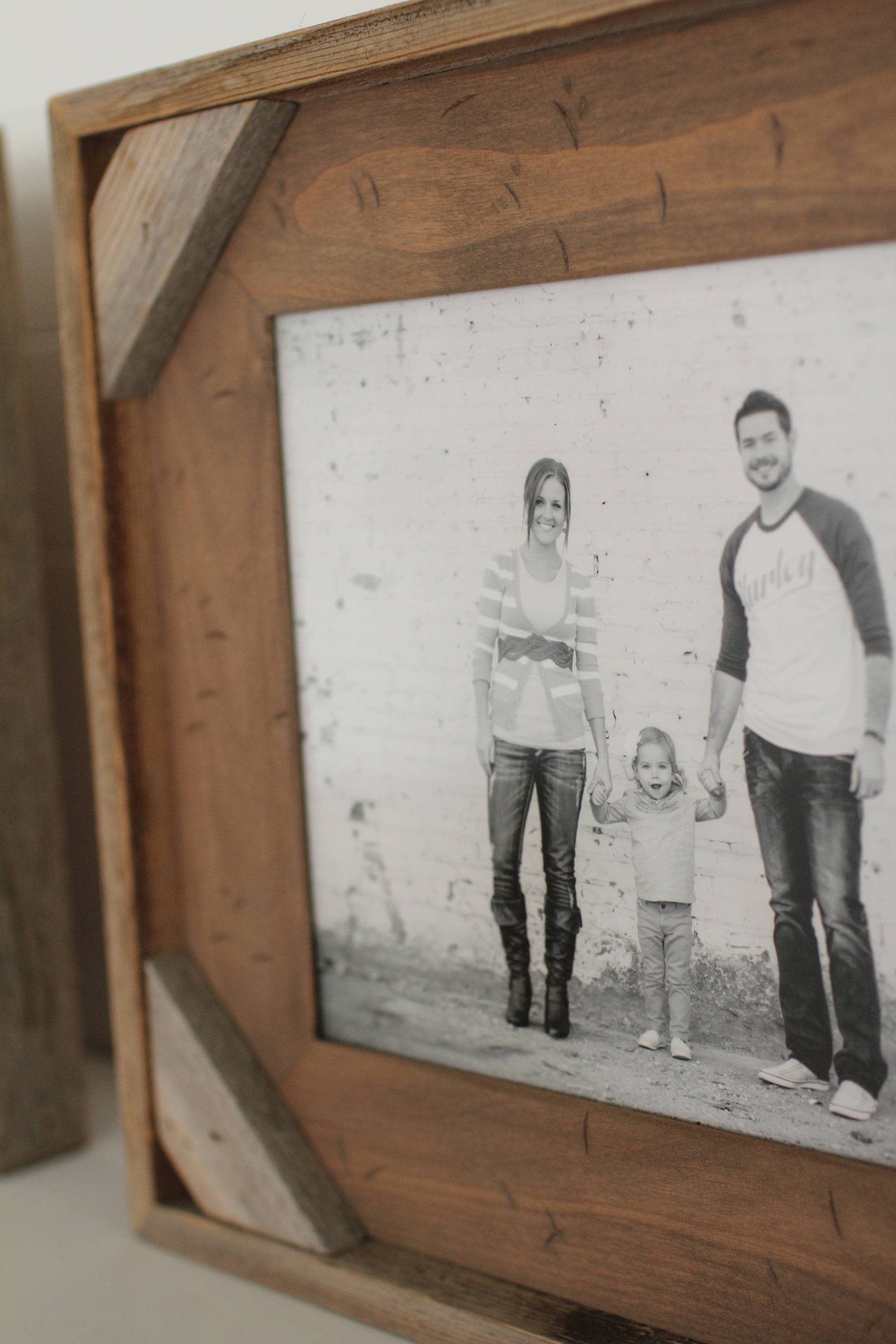 Cornerblock Frame in Rust Farmhouse Picture Frame Wood | Etsy