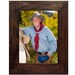 Rustic Distressed Wood Picture Frame With Dark Walnut Stain and Dark ...