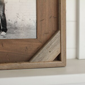 Cornerblock Frame in Rust - Farmhouse Picture Frame - Wood Picture ...