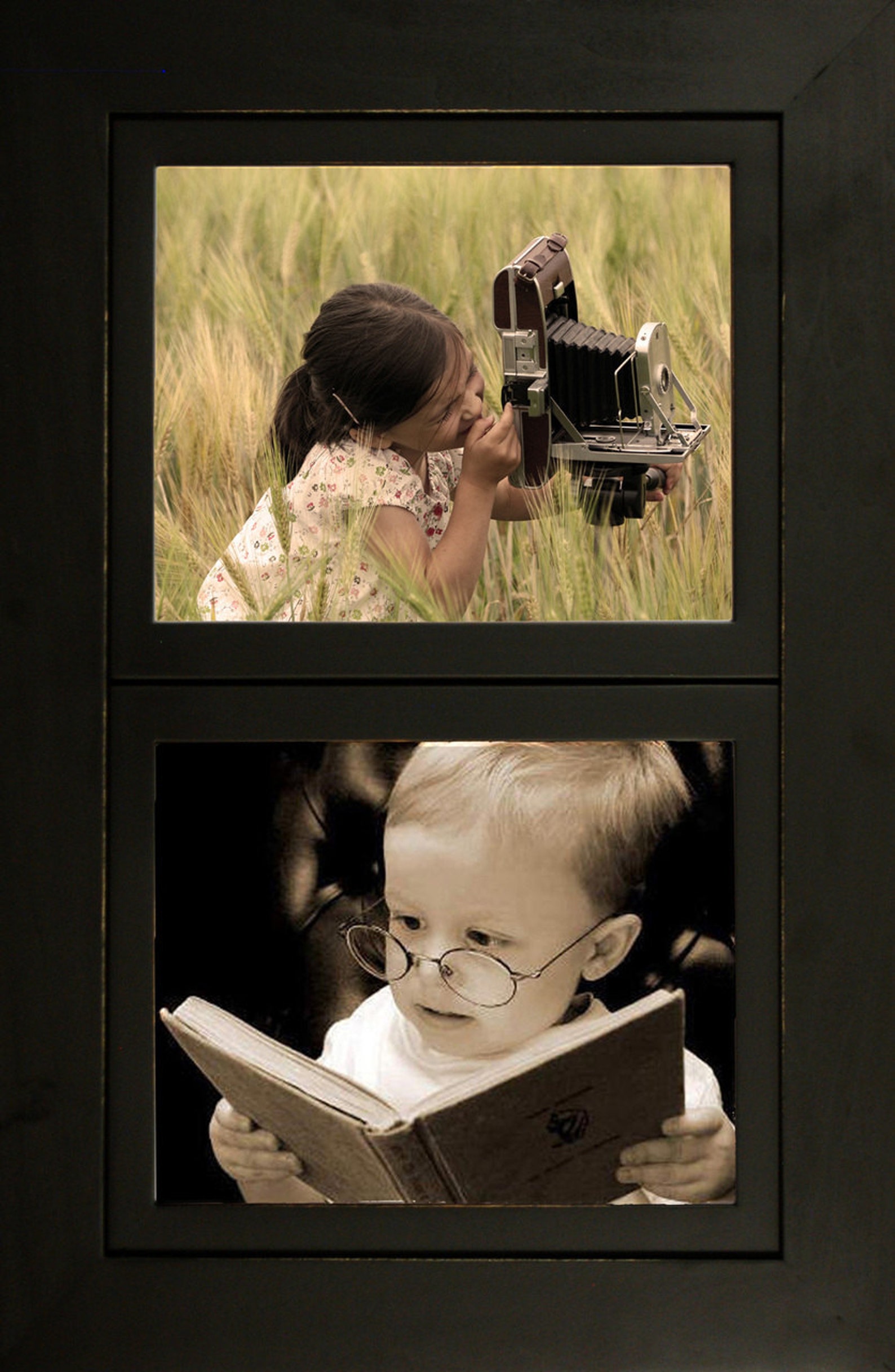 Two Opening Collage Picture Frame With Two Portrait Picture - Etsy