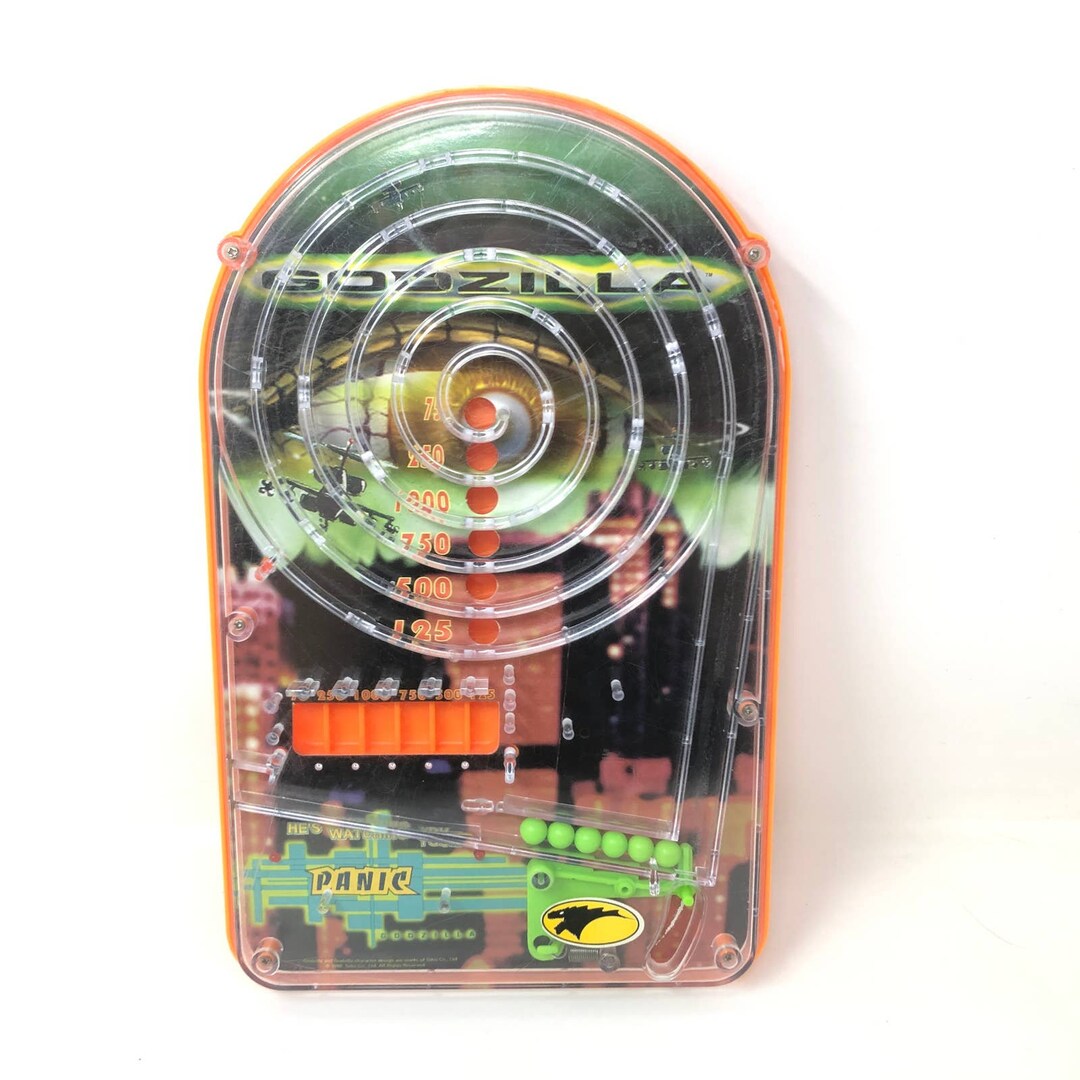 Godzilla Tabletop Skee Ball Game Works Has Sound Lights Vintage Toy ...