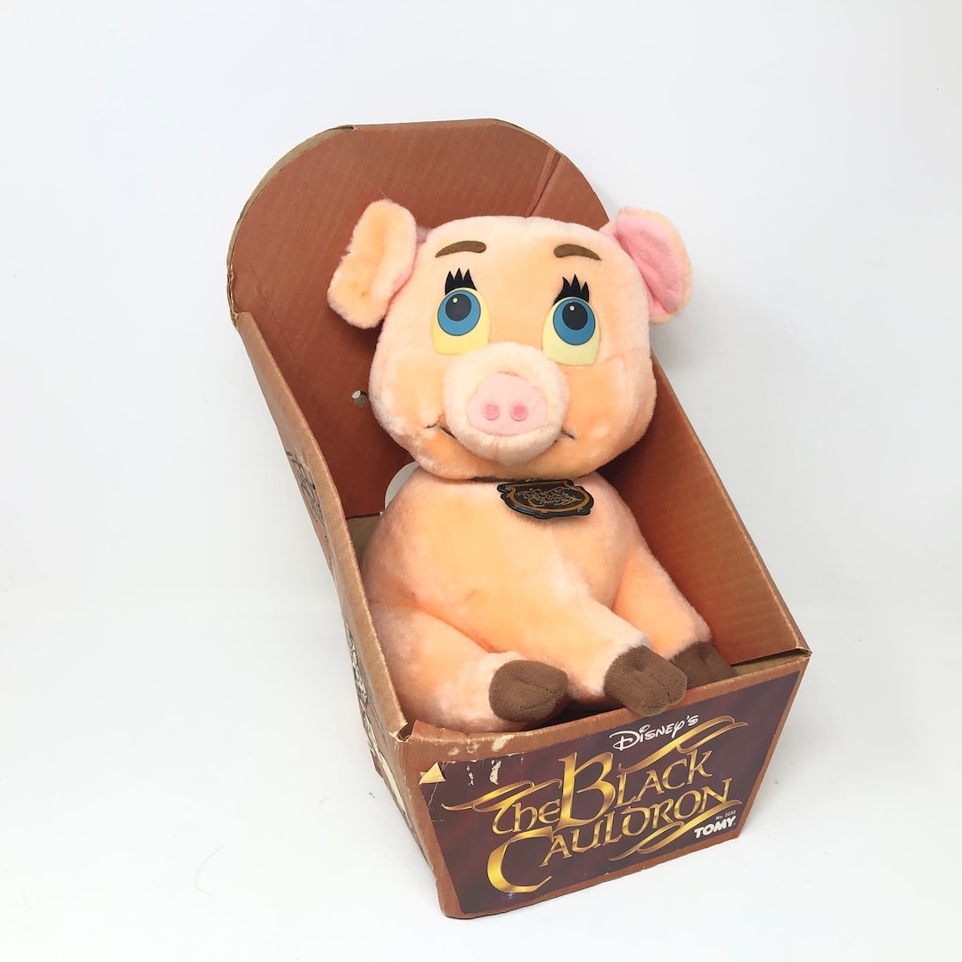 Disney Black Cauldron Hen Wen Pig Plush 1985 Vintage in Box Tomy - Etsy