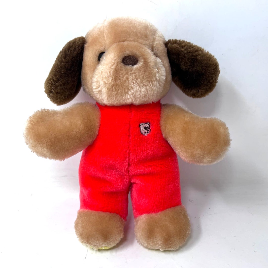 Gund 1982 Puppy Dog Plush Red Outfit Vintage 8" - Etsy