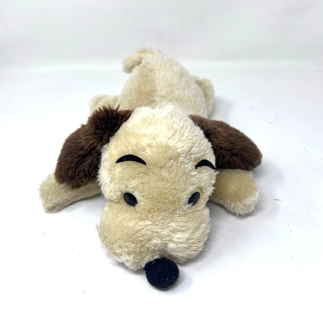 Dakin Drooper Dog Plush 10 Cream Brown Puppy Nutshell Bean Bag VTG 1973 ...