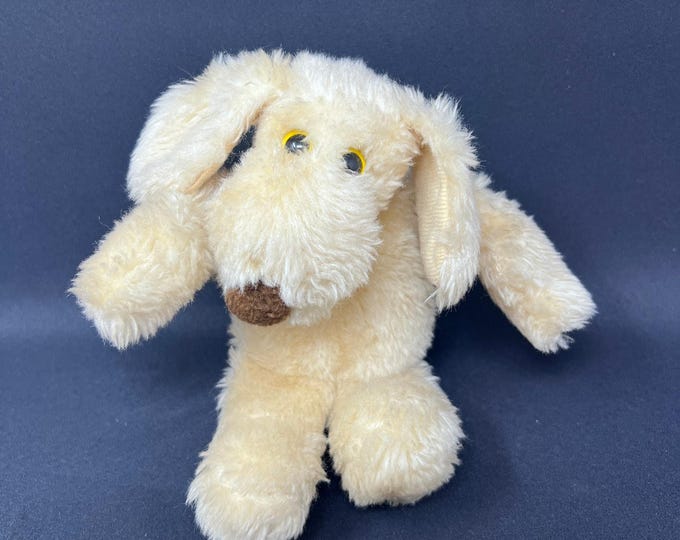 Le Mutt 1980 Puppy Dog Plush Small 5" Body Yellow Eyes Francesca ...