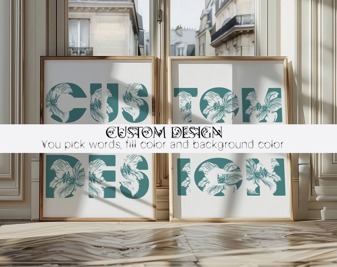 Custom Wall Art/word Art on Two Pages/digital Download/minimalist ...