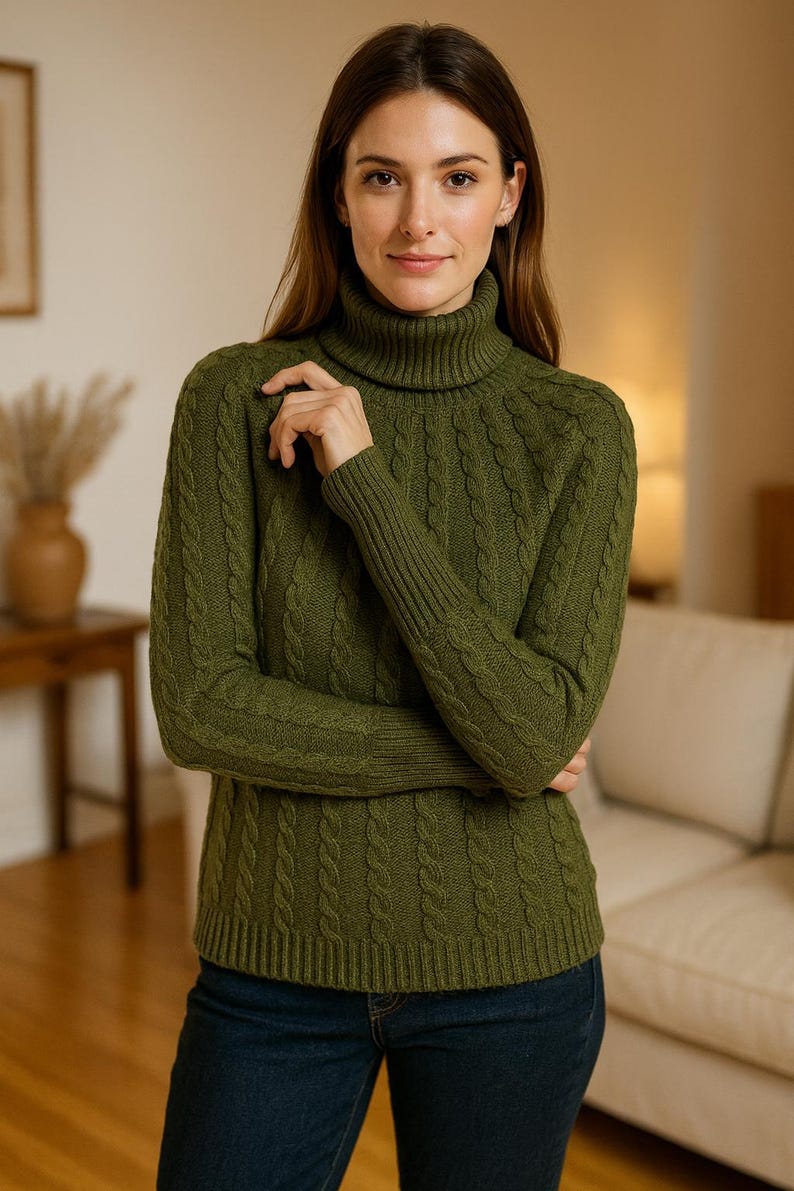 Cable Knit Sweater Pattern Jumper PDF • Women’s Pullover Knitting ...