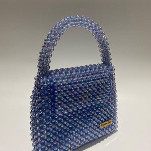 Blue Bead Handbag Like a Sky: )for Special Evening Dinner or Maybe ...