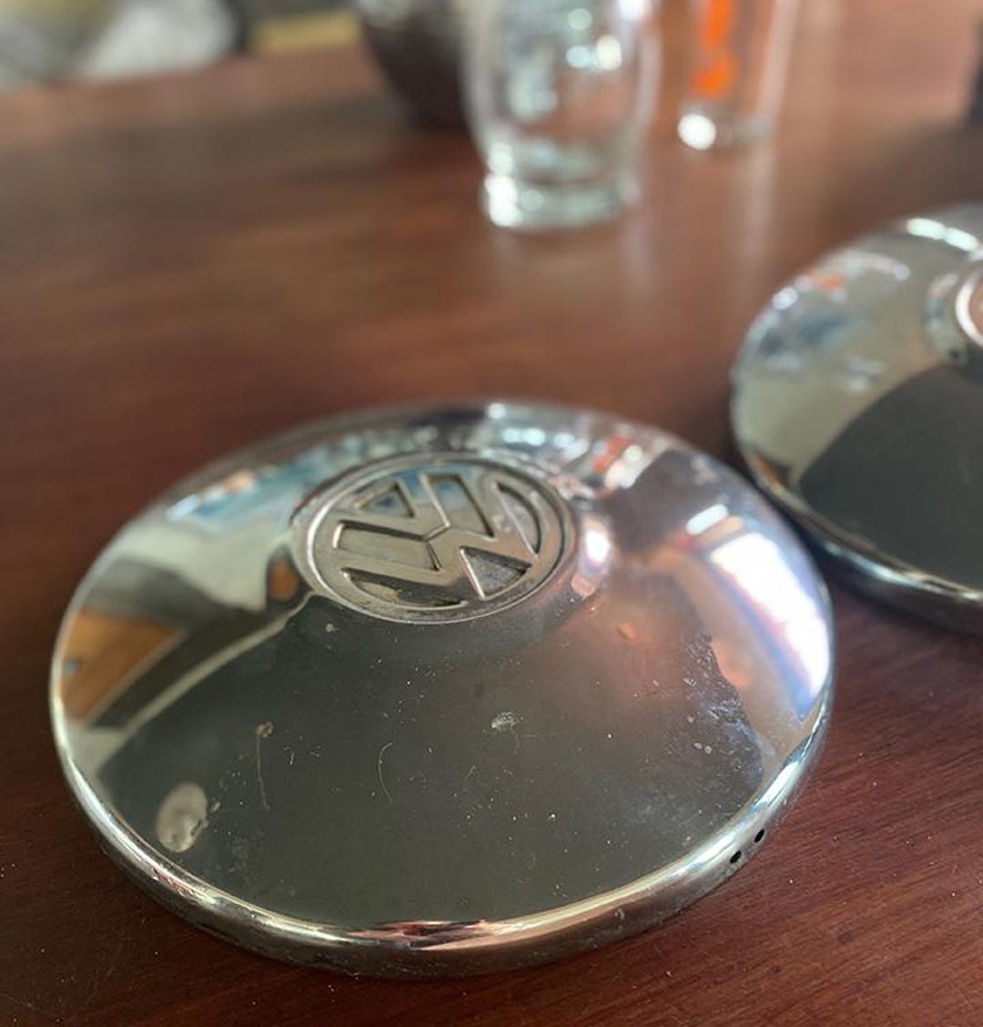 Collectable Dog Dish VW Hub Caps Set of 4 10 Inch Volkswagon Beatle Bus ...