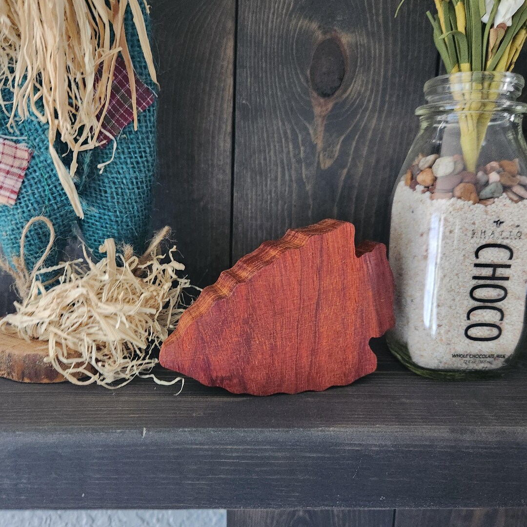 Red, Wooden Arrowhead - Etsy