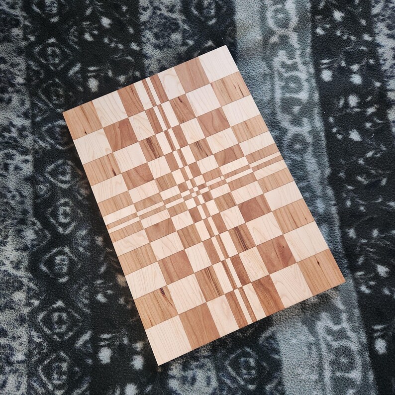 Wooden, Optical Illusion Cutting Board - Etsy
