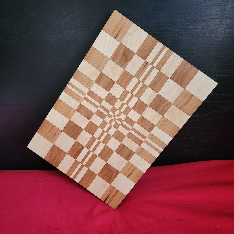 Wooden, Optical Illusion Cutting Board - Etsy