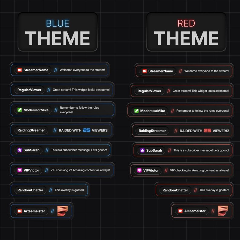 Animated Cyberglow Twitch Chat Widget: Stream Overlay for Obs ...