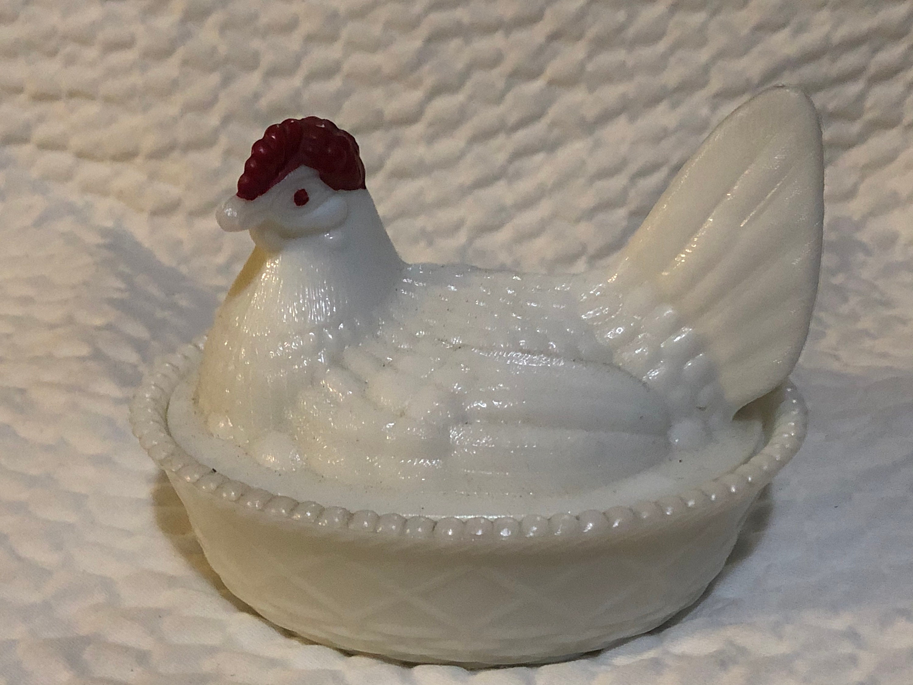 Milk Glass Chicken - Etsy