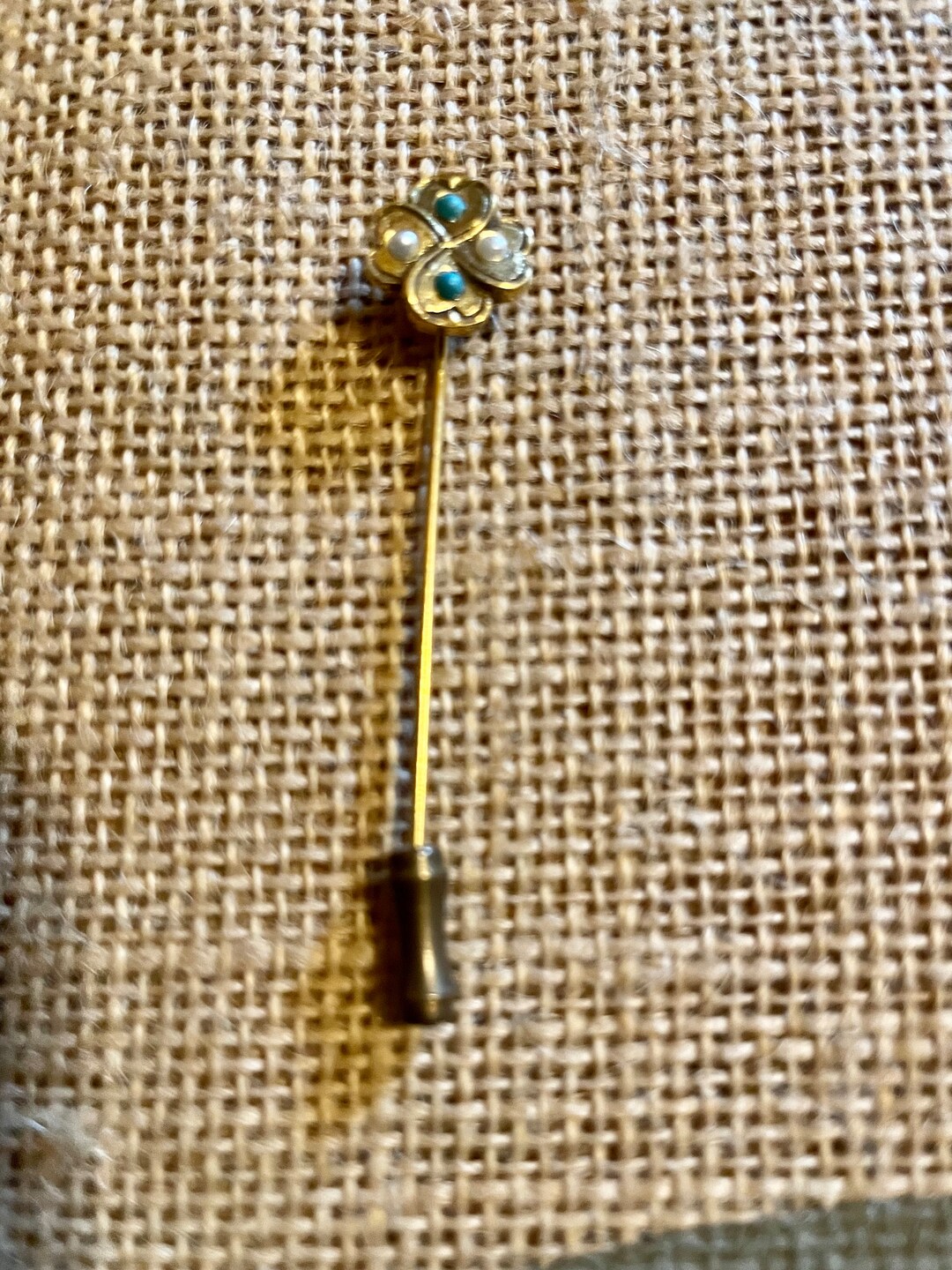 4 Leaf Clover Stick Pin - Etsy