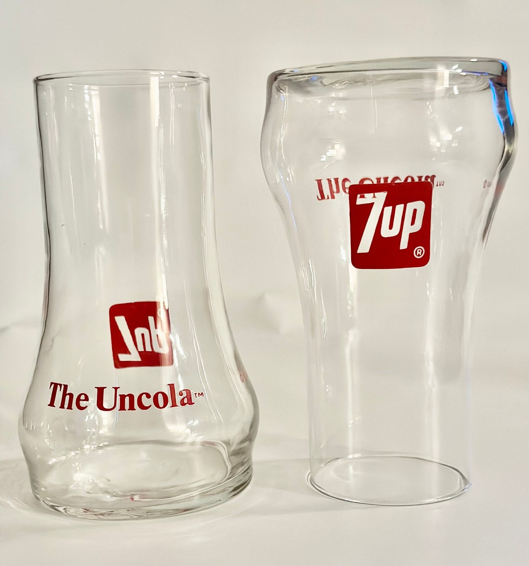Vintage 7-up Glass Glasses - Etsy