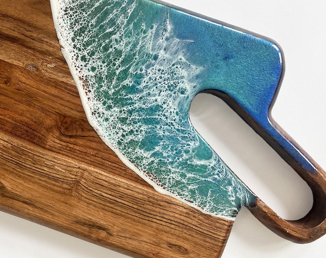 Resin Ocean Wave Charcuterie Board Unique Couple Gifts, Epoxy Custom ...