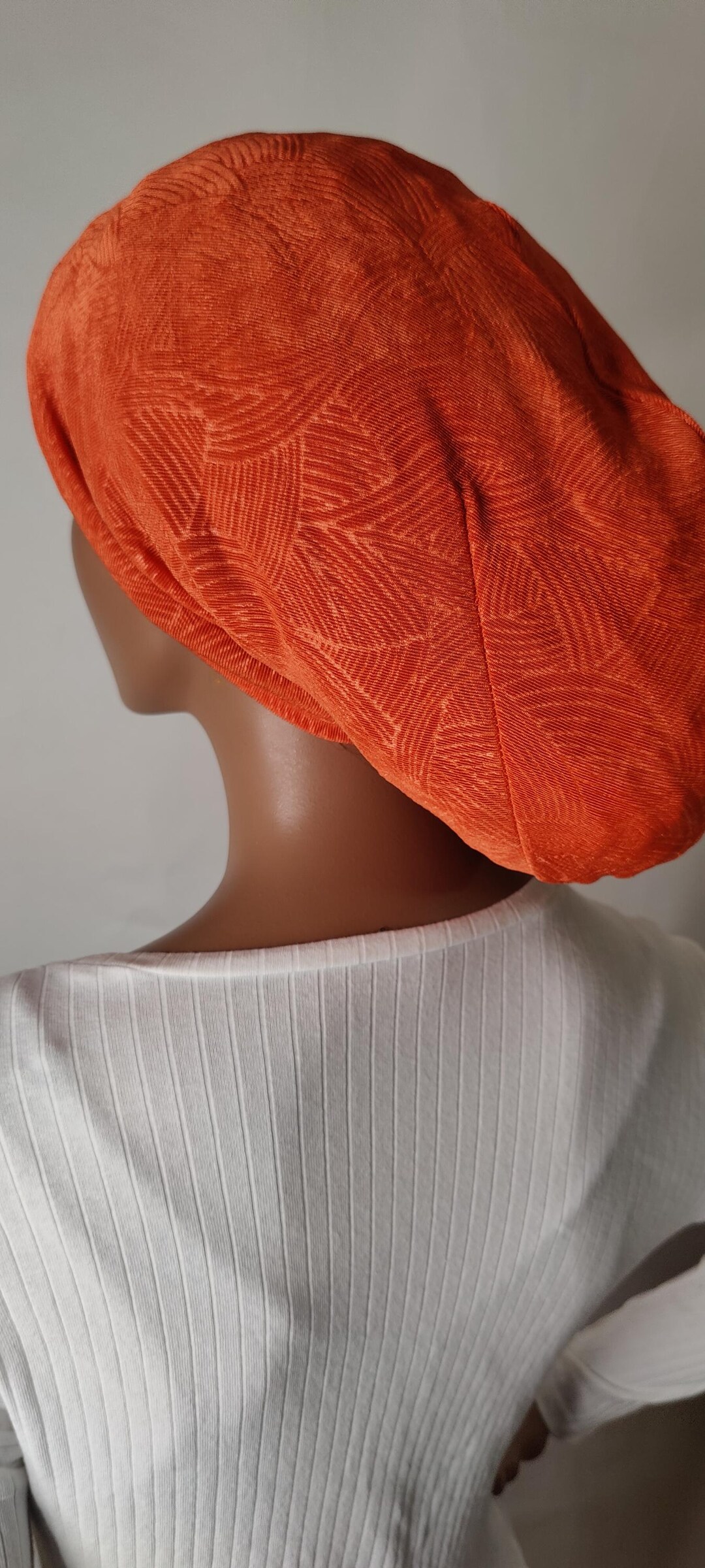 Orange Dreadlocks Hair Wrap, Textured Jersey Knit Locs Tube & Locks ...