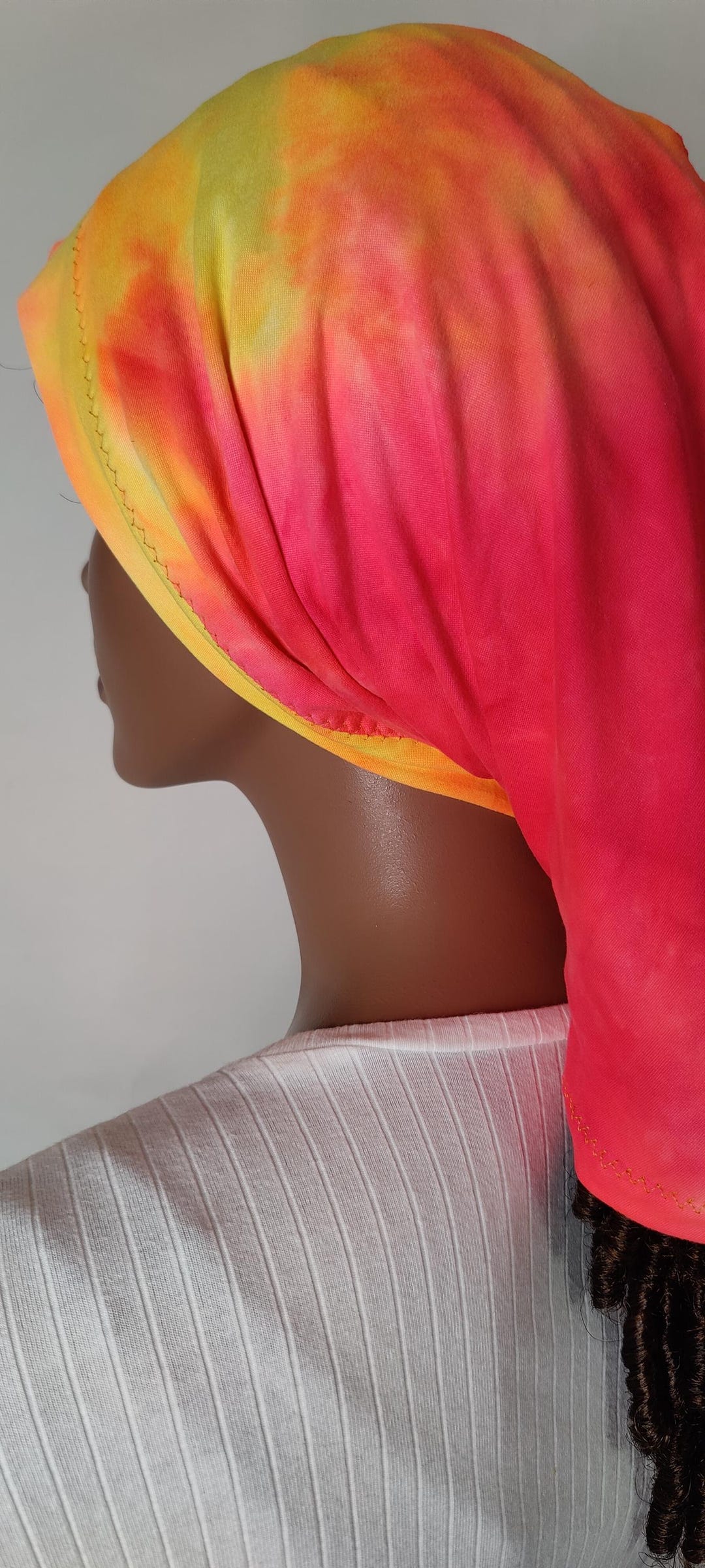 Tie Dye Dreadlocks Wrap Scarf Loc Hair Covering: Jersey Knit (size XL ...