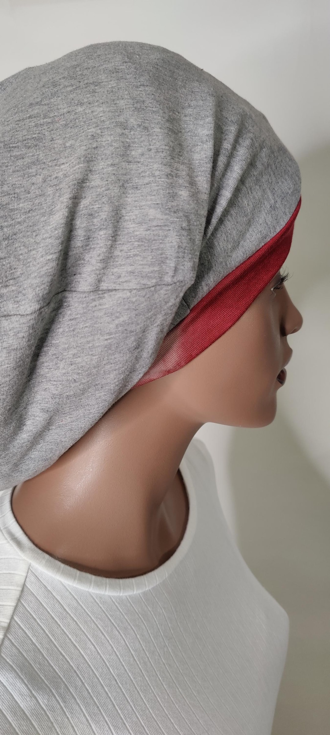 Beanie Hat, Grey & Tie-dye Locs Covering, Jersey Knit Dreads Wrap: Size ...