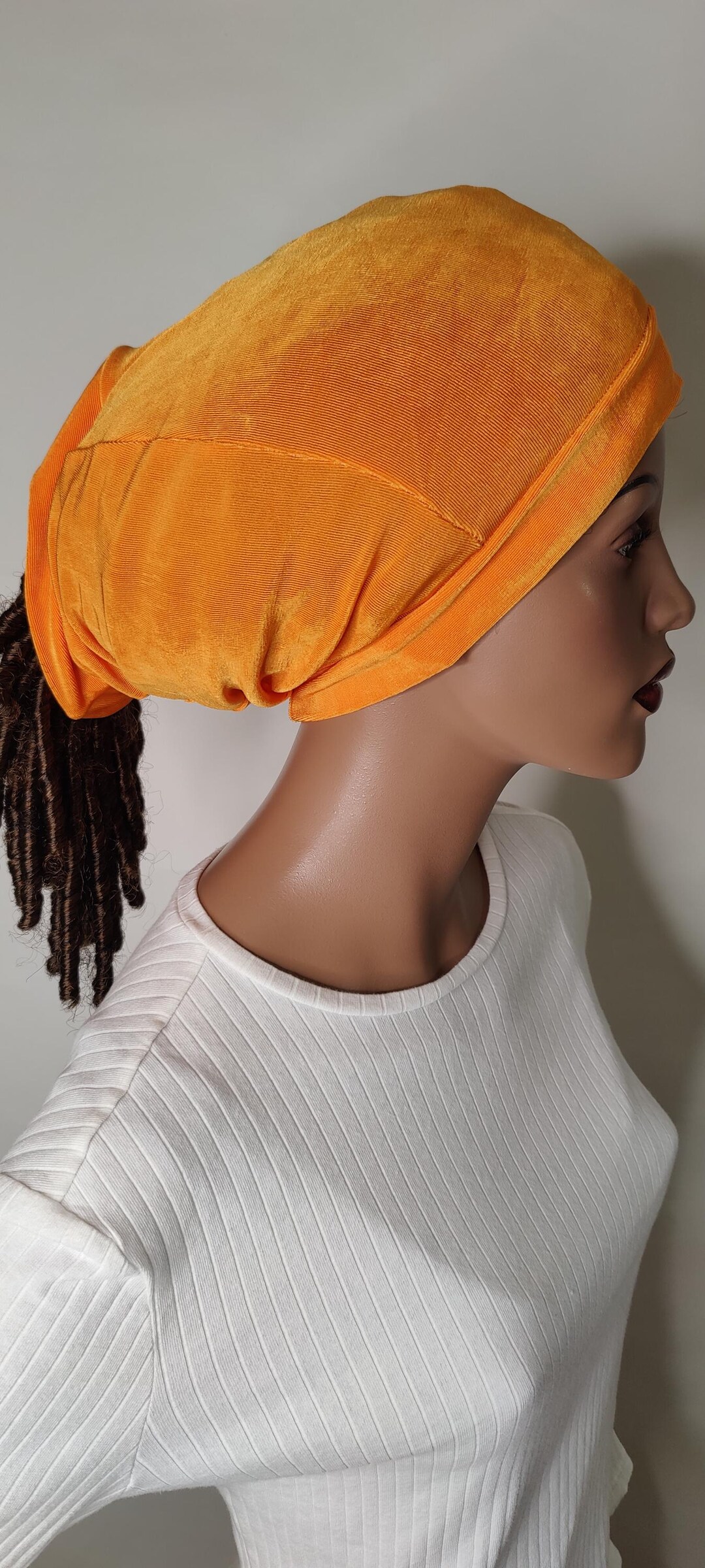 Dreadlocks Band, Locs Sleeve & Hair Wrap, Orange Jersey Knit Headband ...