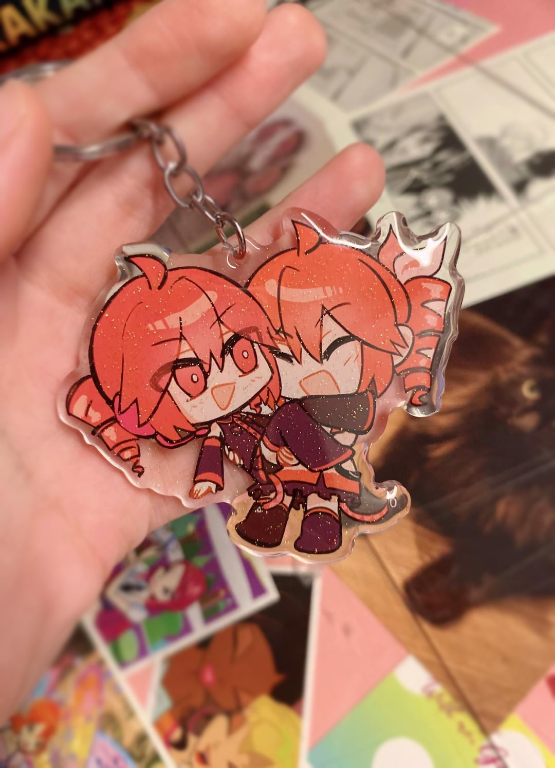 Kasane Teto SV and Utau: Keychain - Etsy