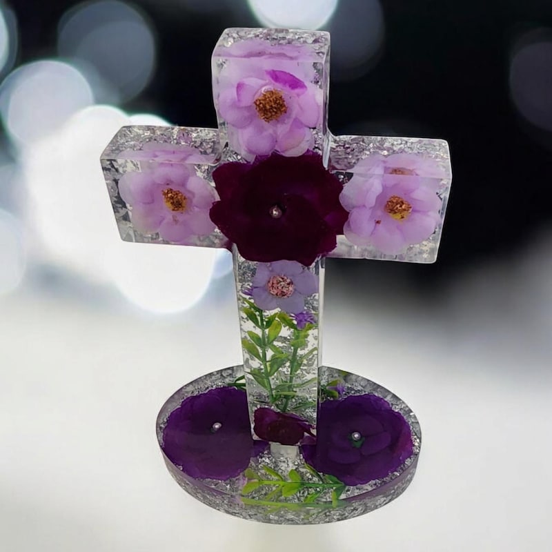 Resin Cross Necklace - Etsy