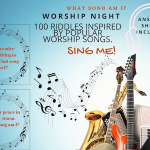 100 Worship Song Riddles Game Fun Guess Sing Digital Download for ...
