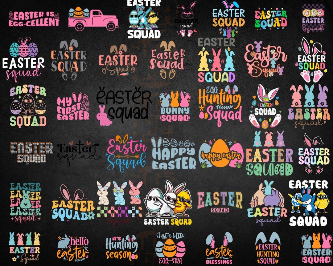 Happy Easter SVG, Easter Squad Svg Bundle, Easter Crew, Easter Bunny ...