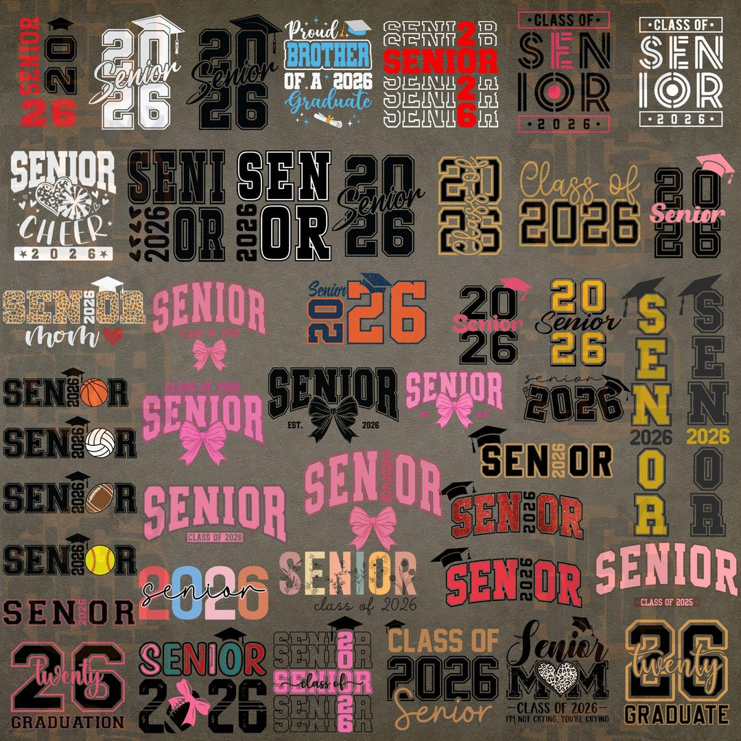 Senior 2026 Svg Bundle | 40+ High School Senior Graduates 2026 SVG ...