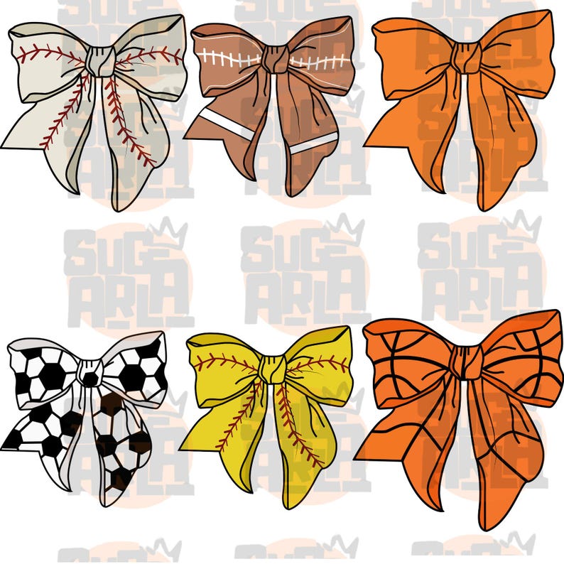 Sports Coquette Bow PNG Bundle: Game Day Football Png Sublimation ...