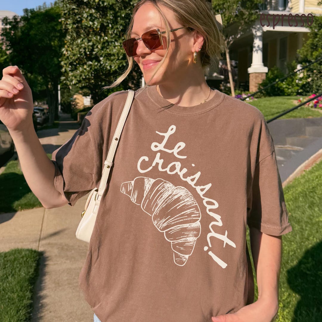 Croissant Tshirt French Pastries French Shirt French Tshirt Paris Shirt ...